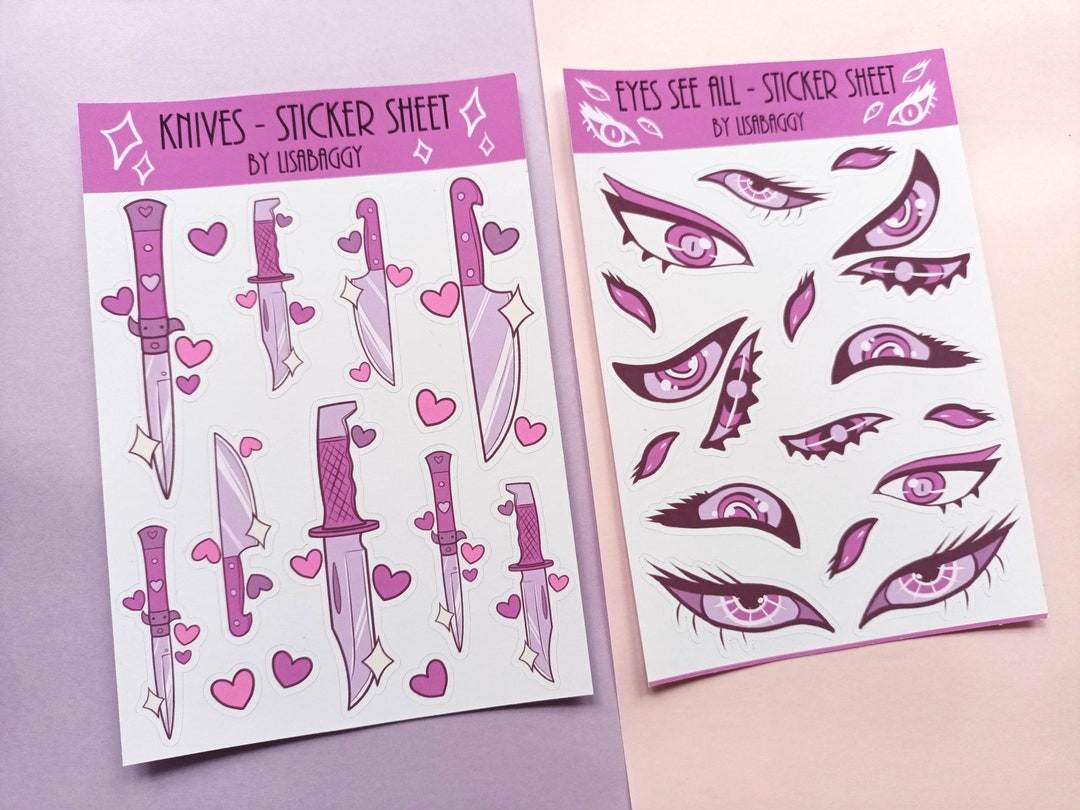 VINYL Yami Kawaii Journal Sticker Sheets Decorative - Etsy