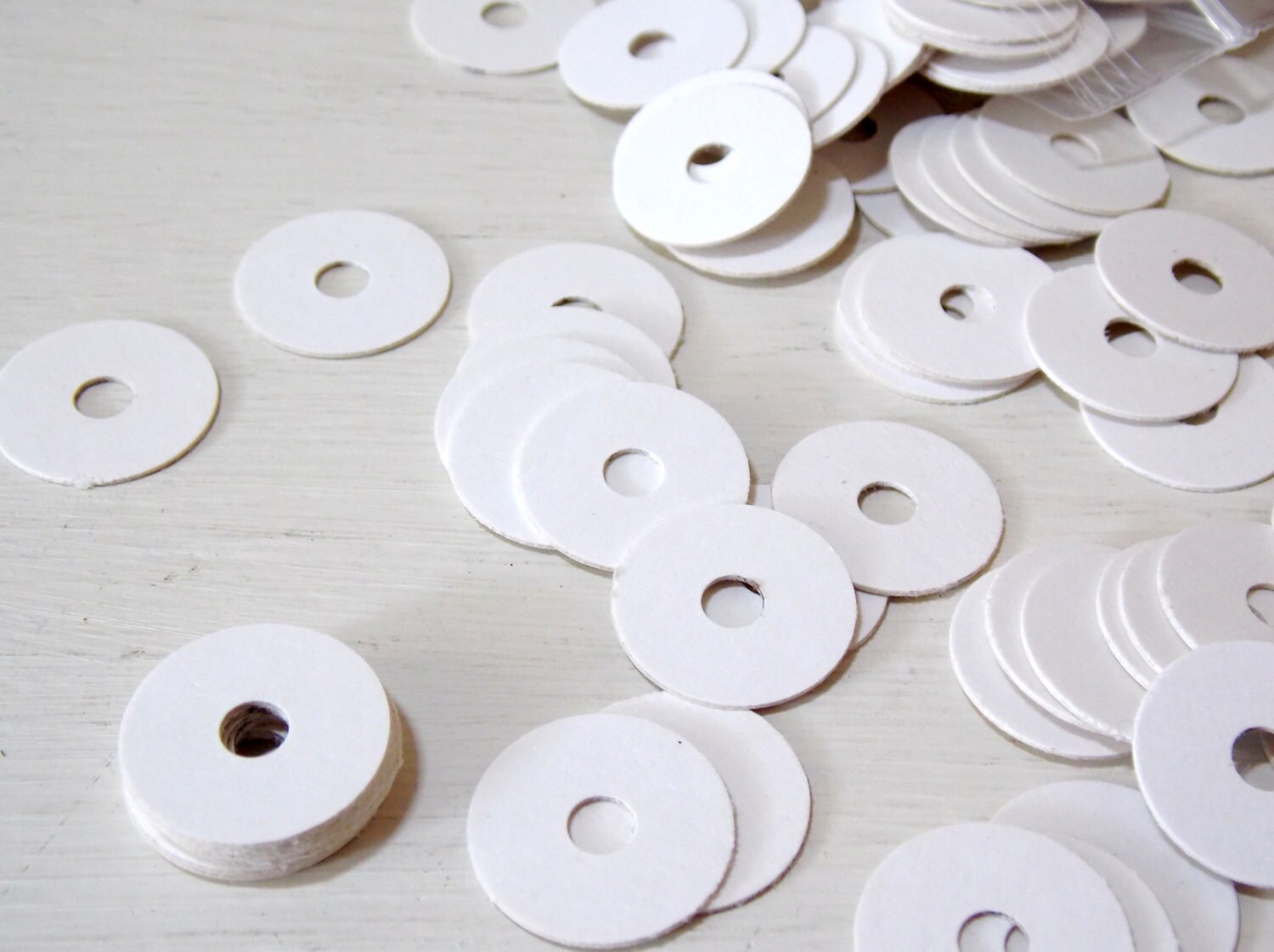 White Cardboard Washer Discs Scrapbooking Envelope Making Qty 100 - Etsy