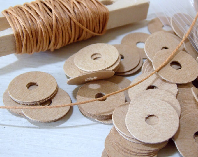 Tan Cardboard Washer Discs Scrapbooking Envelope Making Qty 100 - Etsy