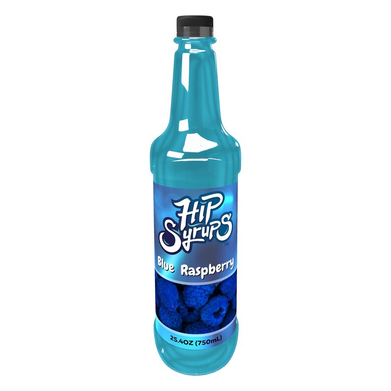 Hip Syrups Blue Raz Syrup | Pure Cane Sugar | Natural Flavor for Coffee ...