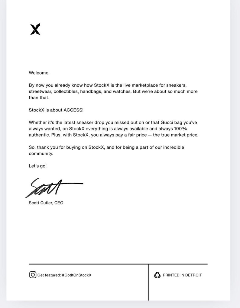 Sneaker Receipt Template - Printable Authentication Card (digital ...