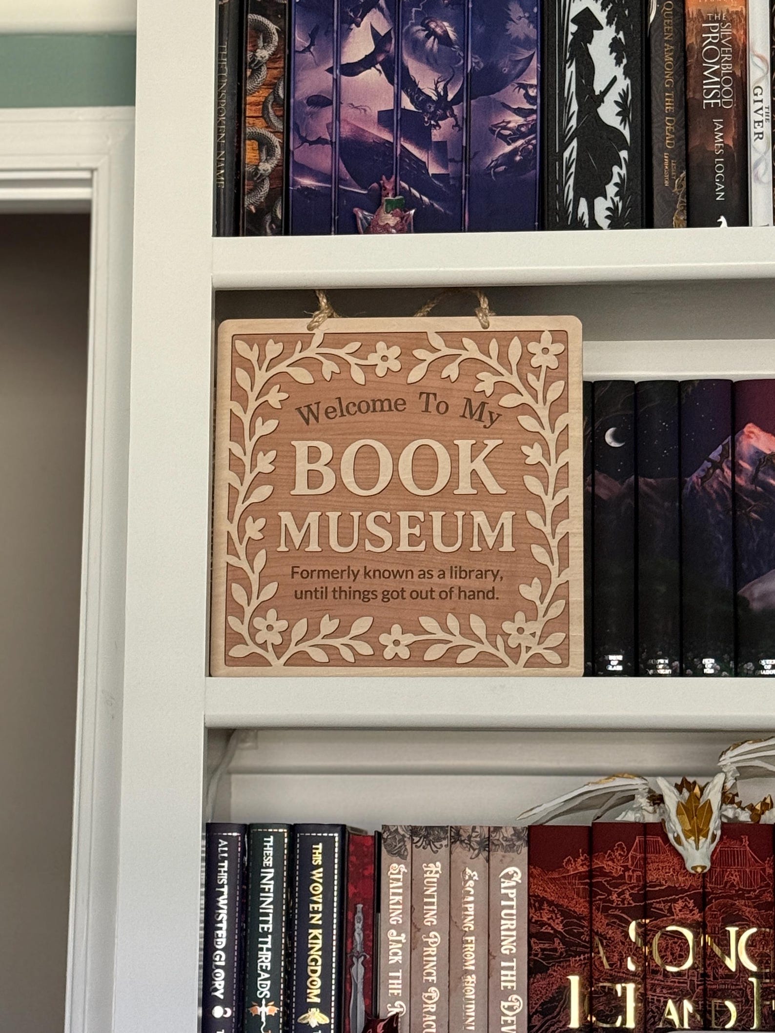 Book Museum Sign for Home Library or Reading Nook - A Whimsical Wood ...
