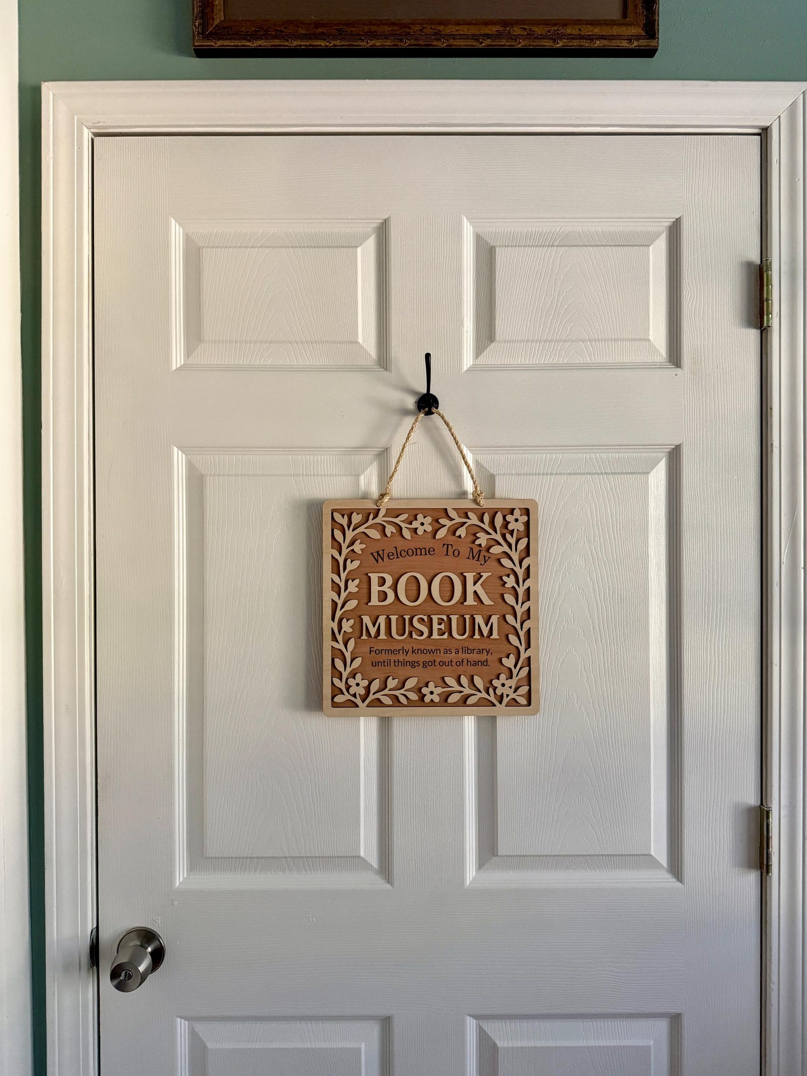 Book Museum Sign for Home Library or Reading Nook - A Whimsical Wood ...