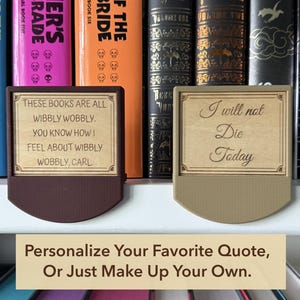 Book Alignment Tool - Custom Book Nudge/book Organizer With Name or ...