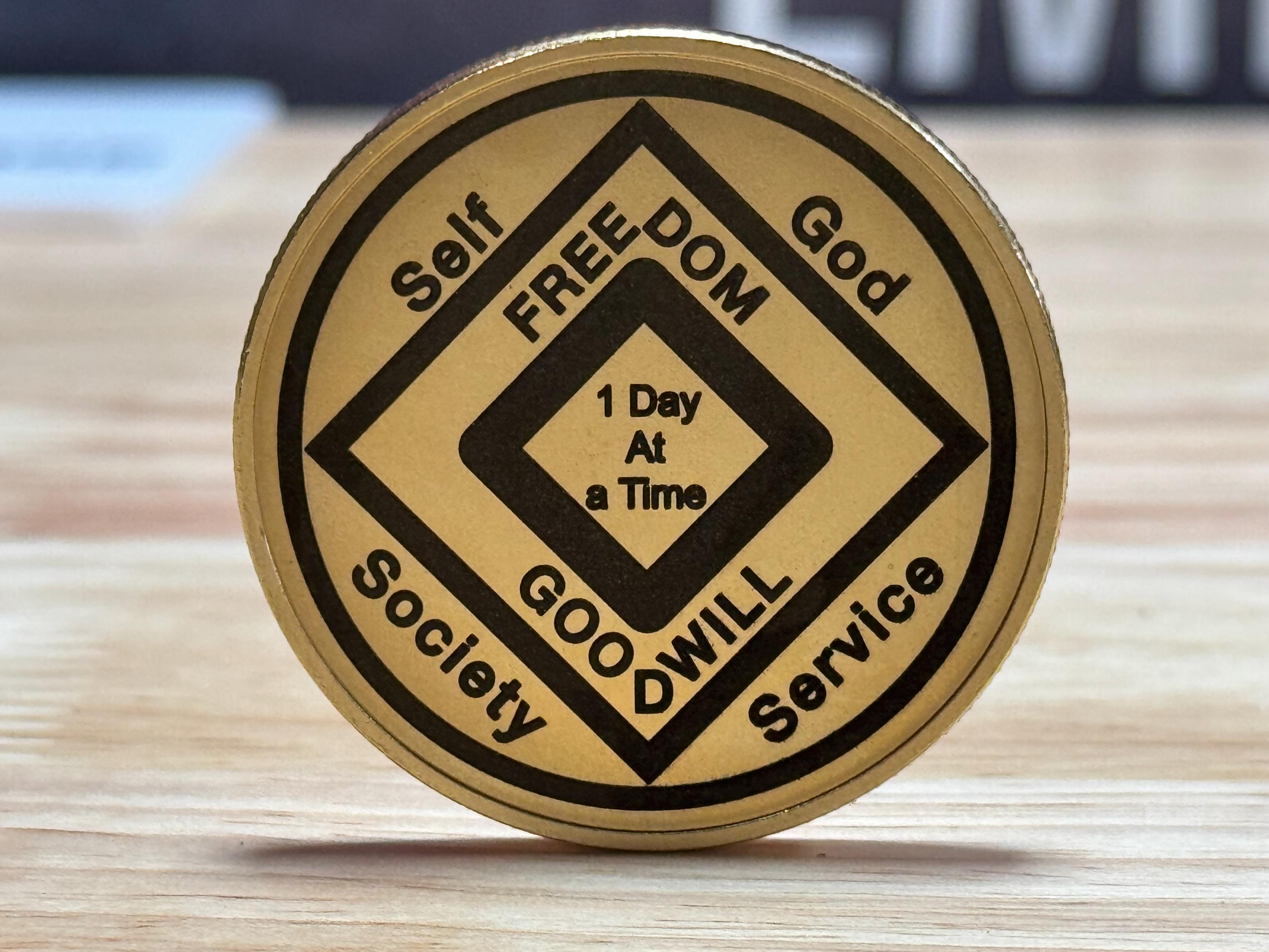 NA-1 Sobriety Coins, Tokens, Chips, NA, Narcotics Anonymous - Etsy