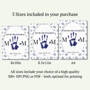 Mother's Day Craft | Blueberry Handprint | Gift to Mom From Child ...