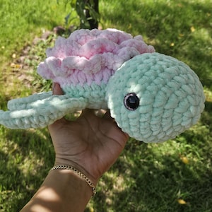 Rose Flower Sea Turtle Plushie - Etsy