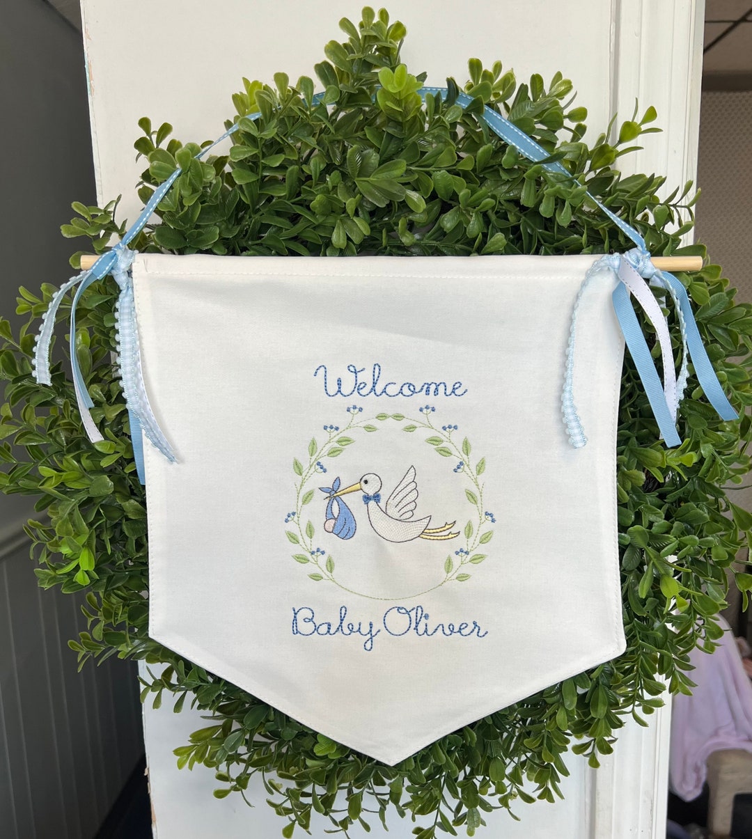 Baby Birth Announcement Banner Baby Hospital Door Sign Birth - Etsy