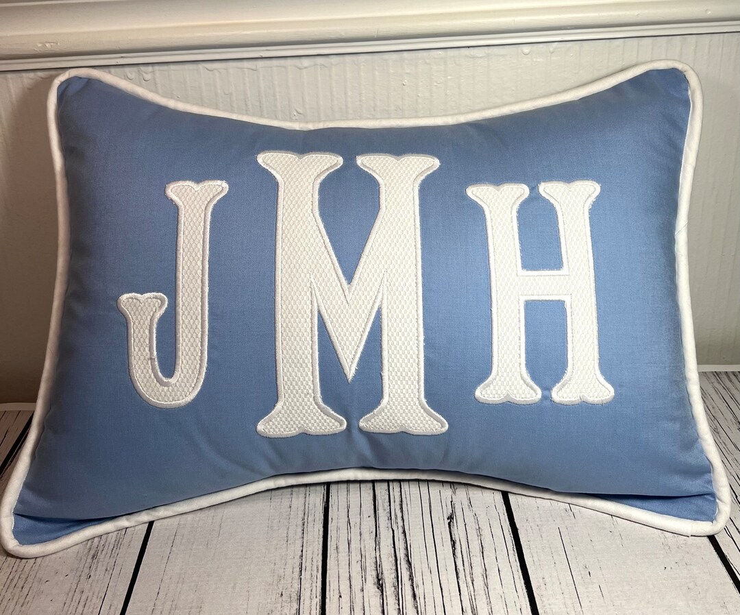 Personalized Applique Monogram Pillow INSERT INCLUDED, Nursery Pillow ...