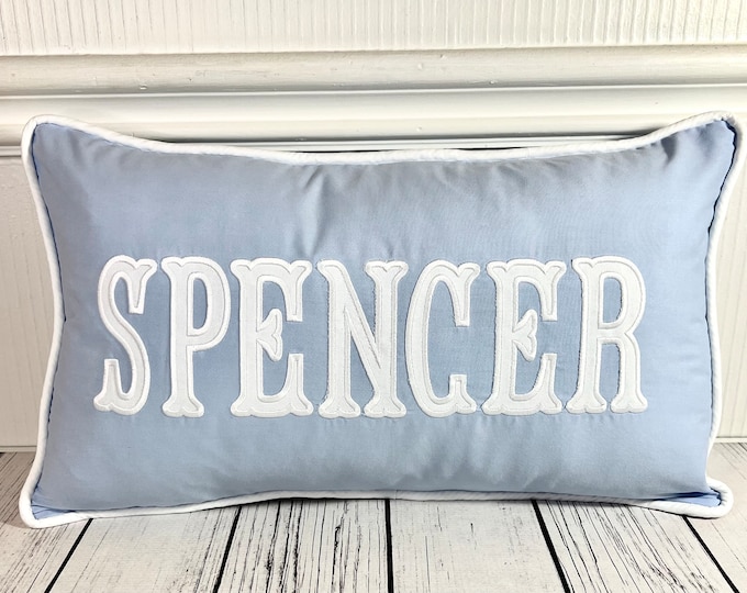 Personalized Applique Monogram Pillow INSERT INCLUDED, Nursery Pillow ...
