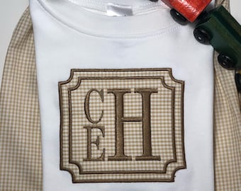 Boys Stacked Monogram - Etsy