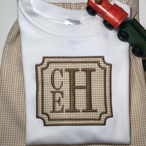 BOYS MONOGRAMMED CONSTRUCTION Themed Shirt and Shorts Set - Etsy