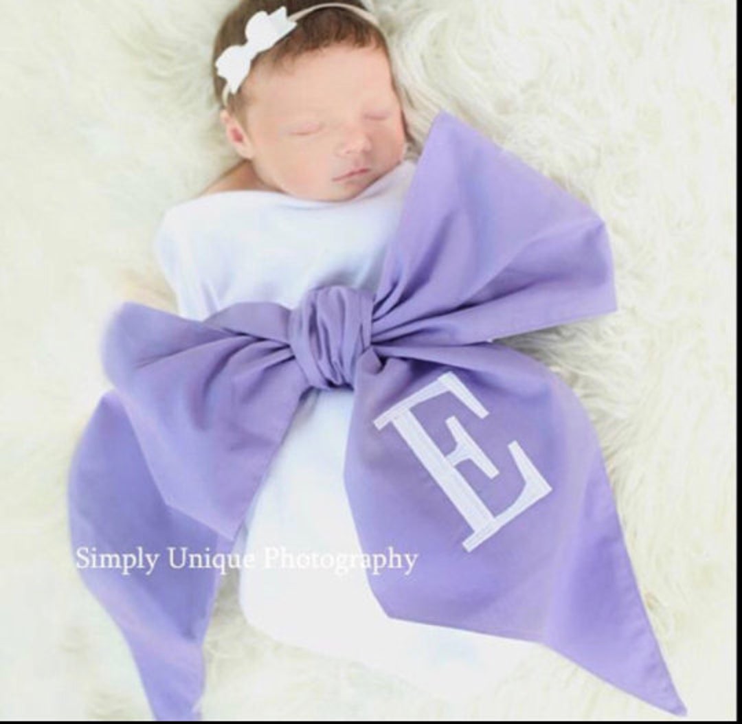 SWADDLE SASH Monogrammed With Blanket, Monogrammed Swaddle Sash, Sash ...