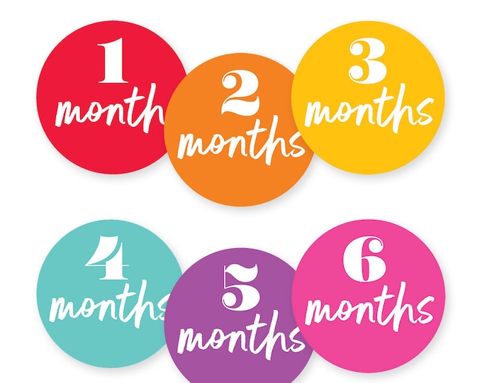 Baby Month Printable Stickers Baby Milestone Stickers - Etsy