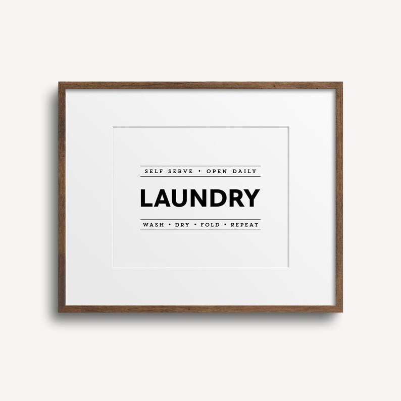 Laundry PRINTABLE, Laundry Room Sign, Laundry Print, Laundry Wall Art ...