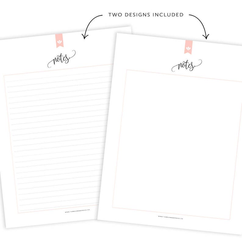 Notes List, Notes Printable, INSTANT DOWNLOAD - Etsy
