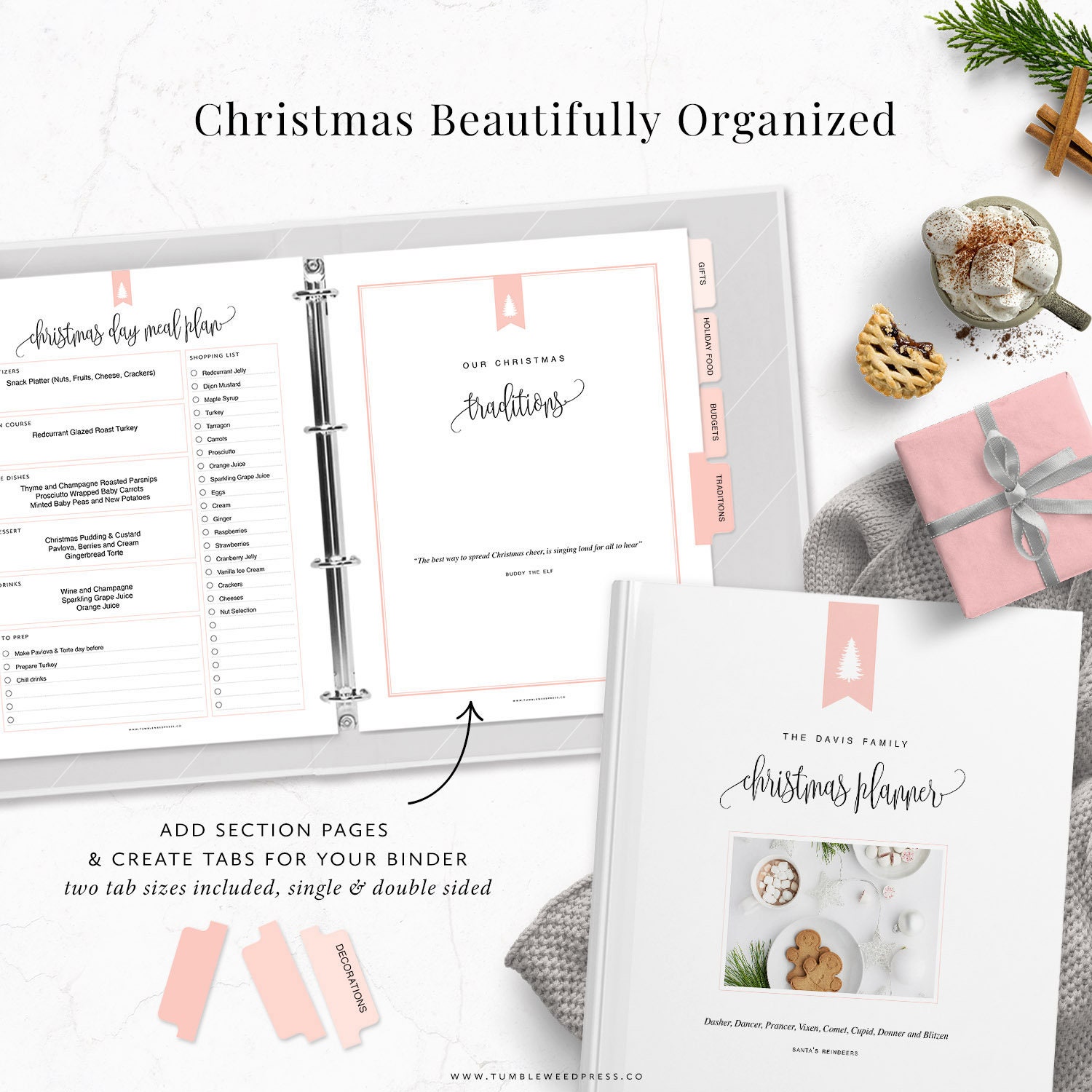 Christmas Planner Printable Binder Kit, Holiday Planner Printable ...