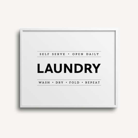 Laundry PRINTABLE Laundry Room Sign Laundry Printable | Etsy