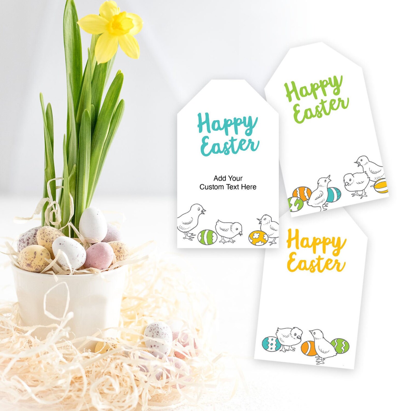 Easter Gift Tags Printable Easter Basket Tag Easter Hang - Etsy
