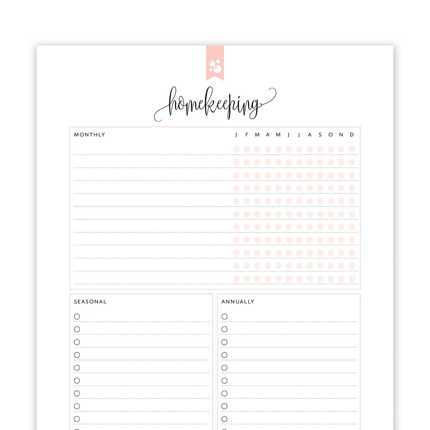 Seasonal Cleaning Checklist Printable Fillable PDF Cleaning - Etsy