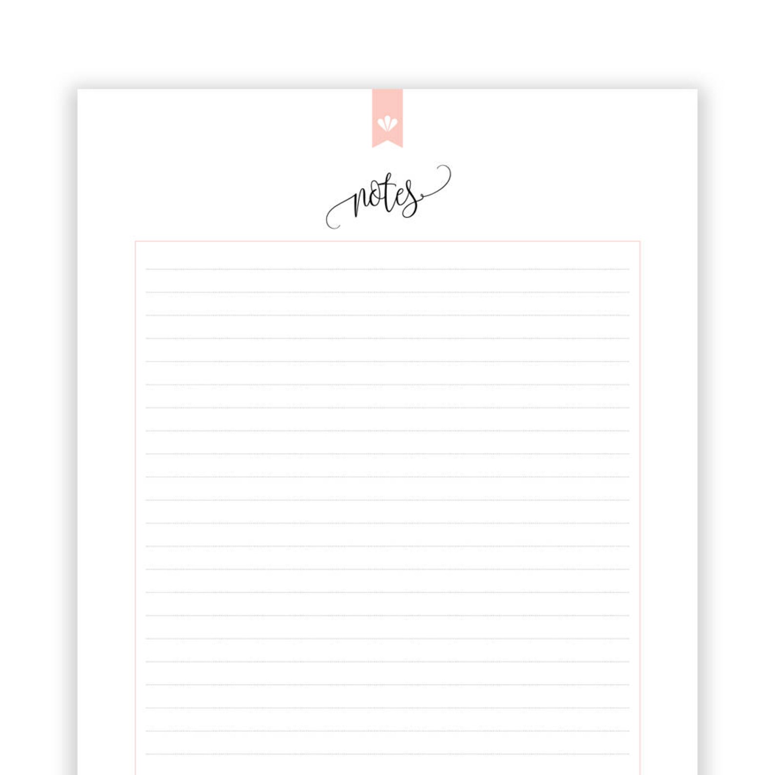 Notes List, Notes Printable, INSTANT DOWNLOAD - Etsy