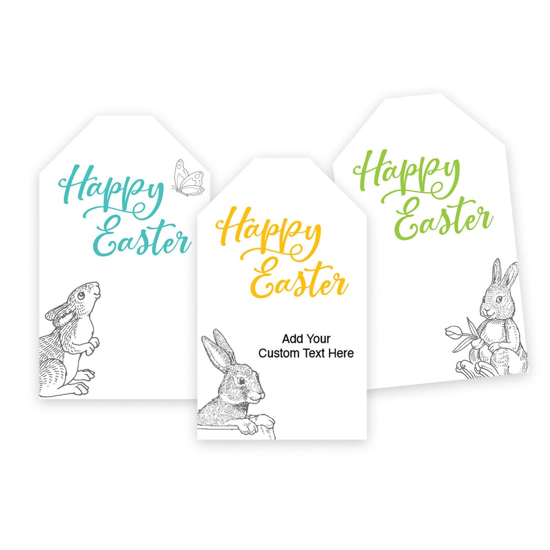 Easter Gift Tags Printable, Easter Favor Tags, Editable PDF, Easter ...