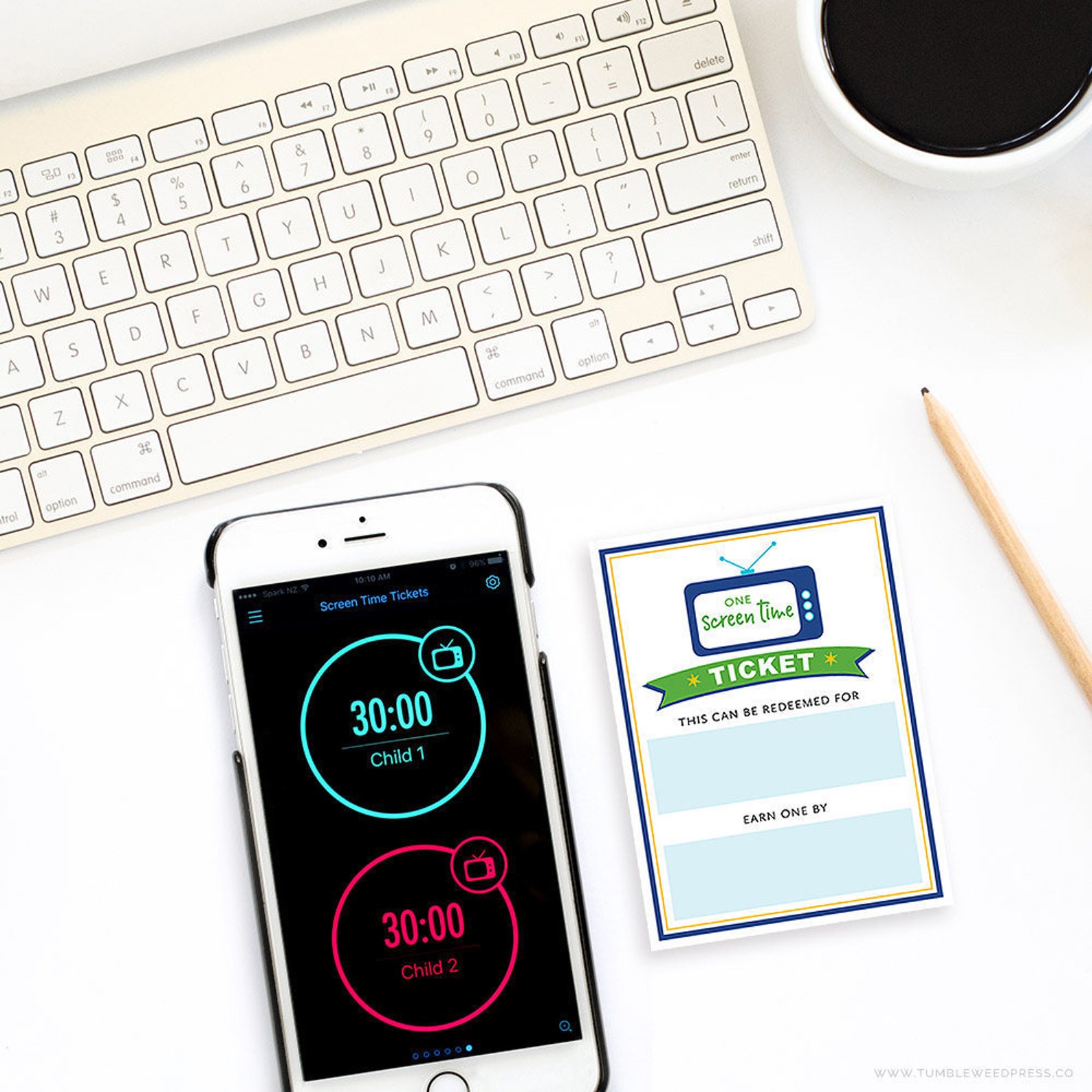 Screen Time Printable, Screen Time Ticket, Technology Tickets, Kids ...