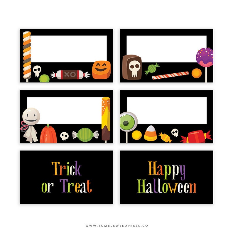 Halloween Printable Treat Bag Toppers Halloween Treat Bags - Etsy