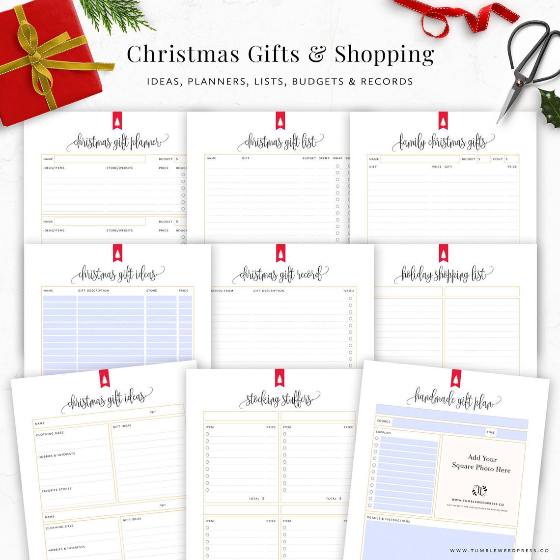 Christmas Planner Printable Binder Kit, Holiday Planner Printable ...