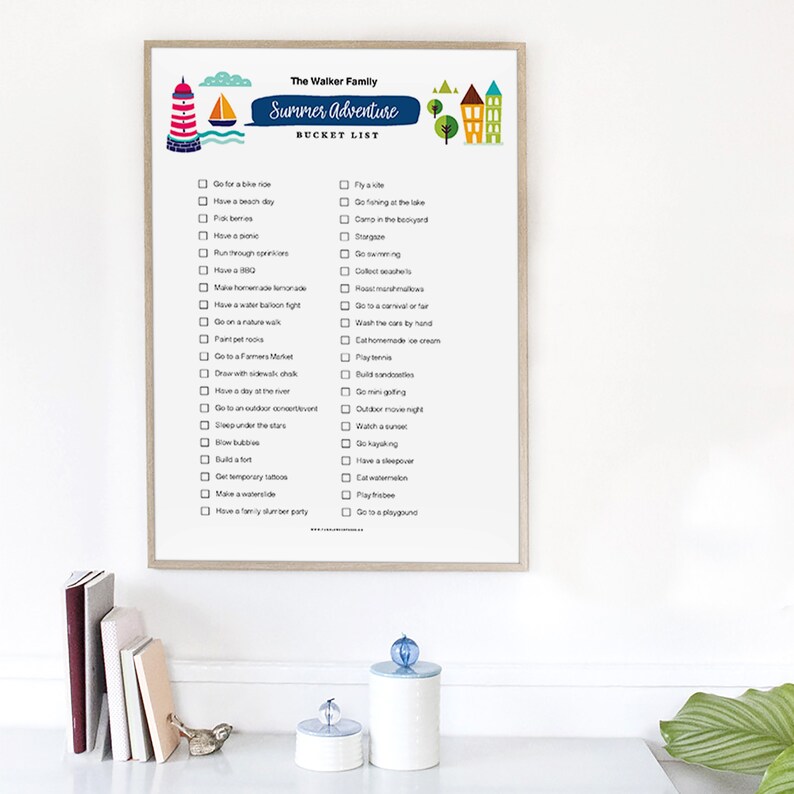 Summer Bucket List Printable, Family Bucket List Printable, Kids ...