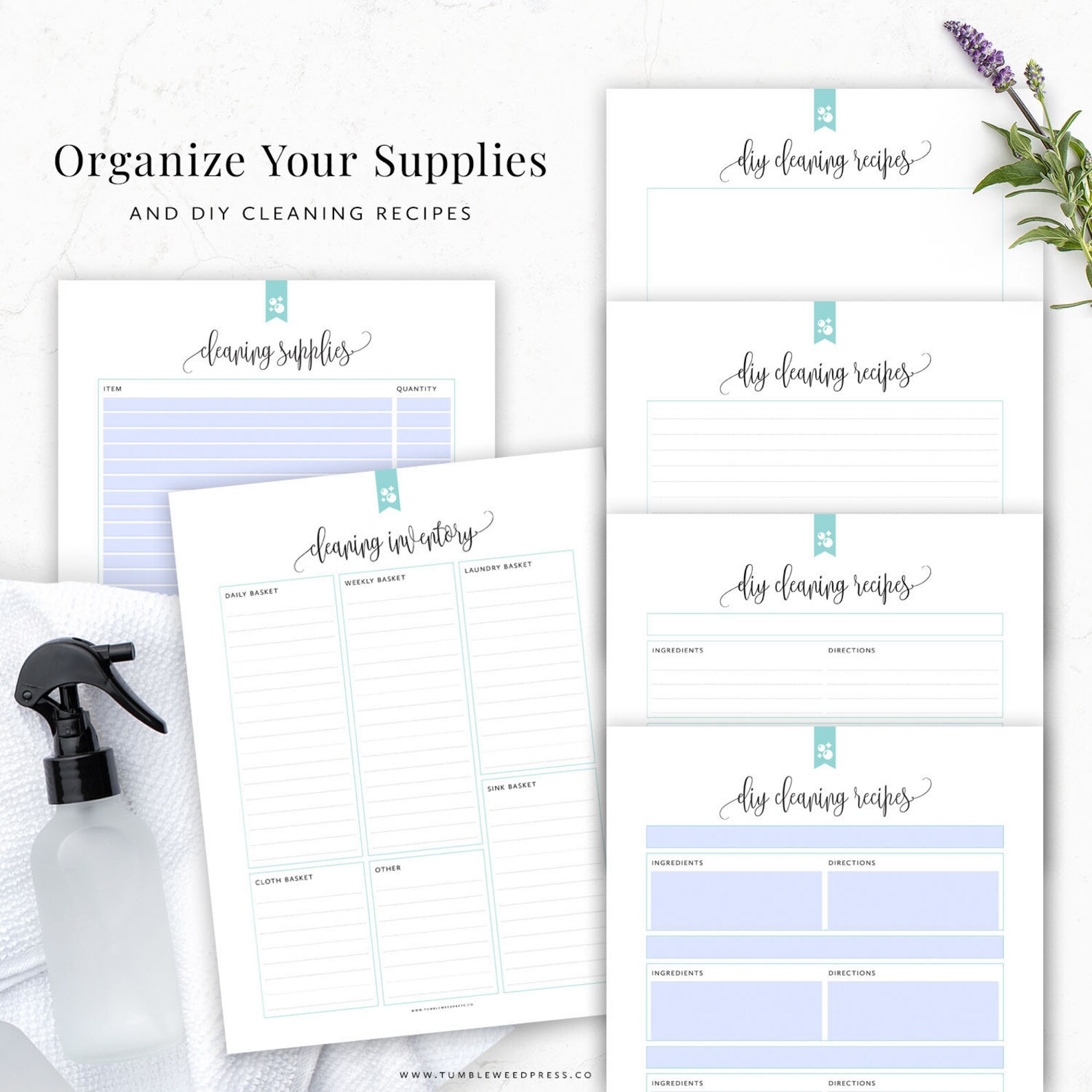 Cleaning Binder Kit Printable Editable Cleaning Checklist | Etsy