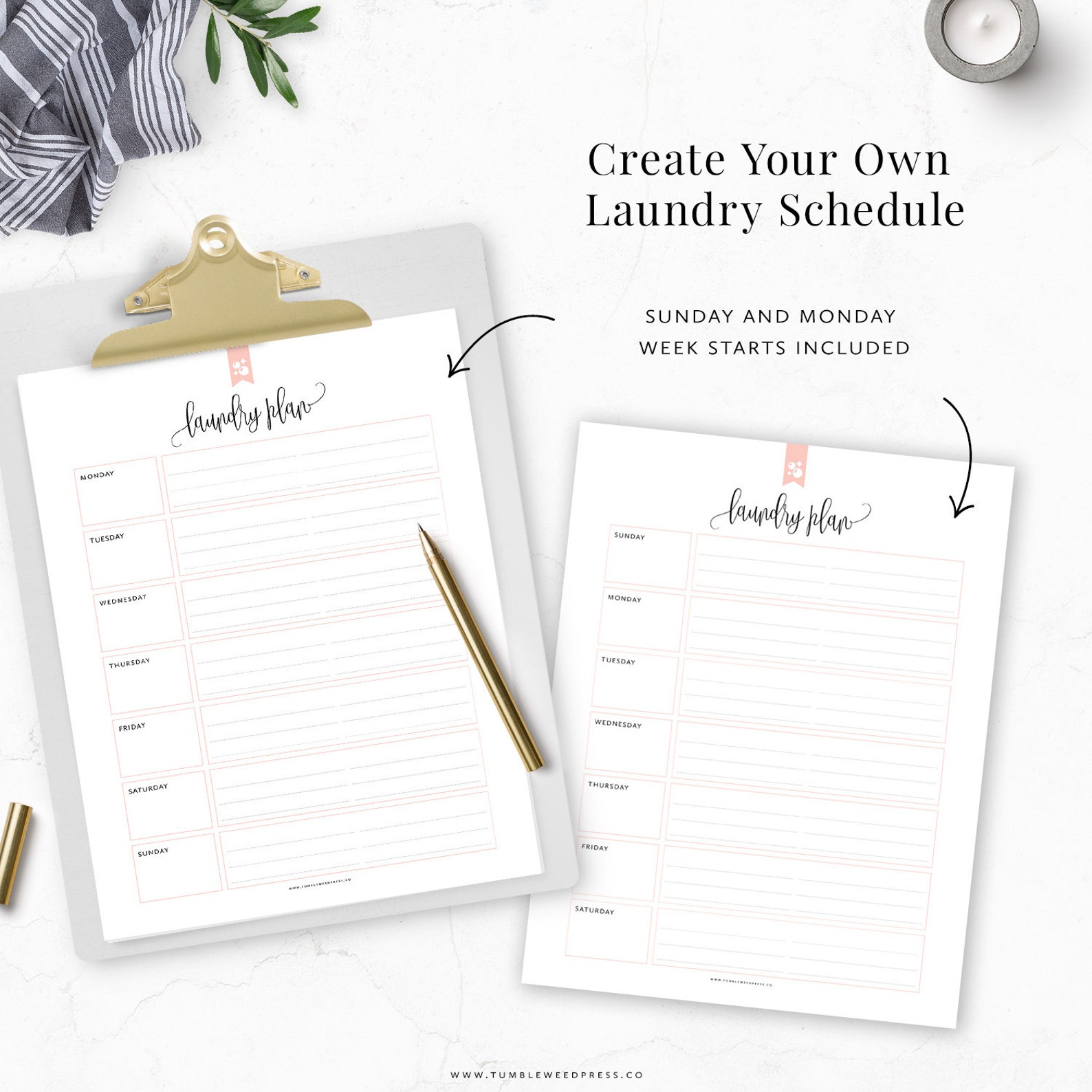 Laundry Schedule Printable, Laundry Planner Printable, Laundry Room ...