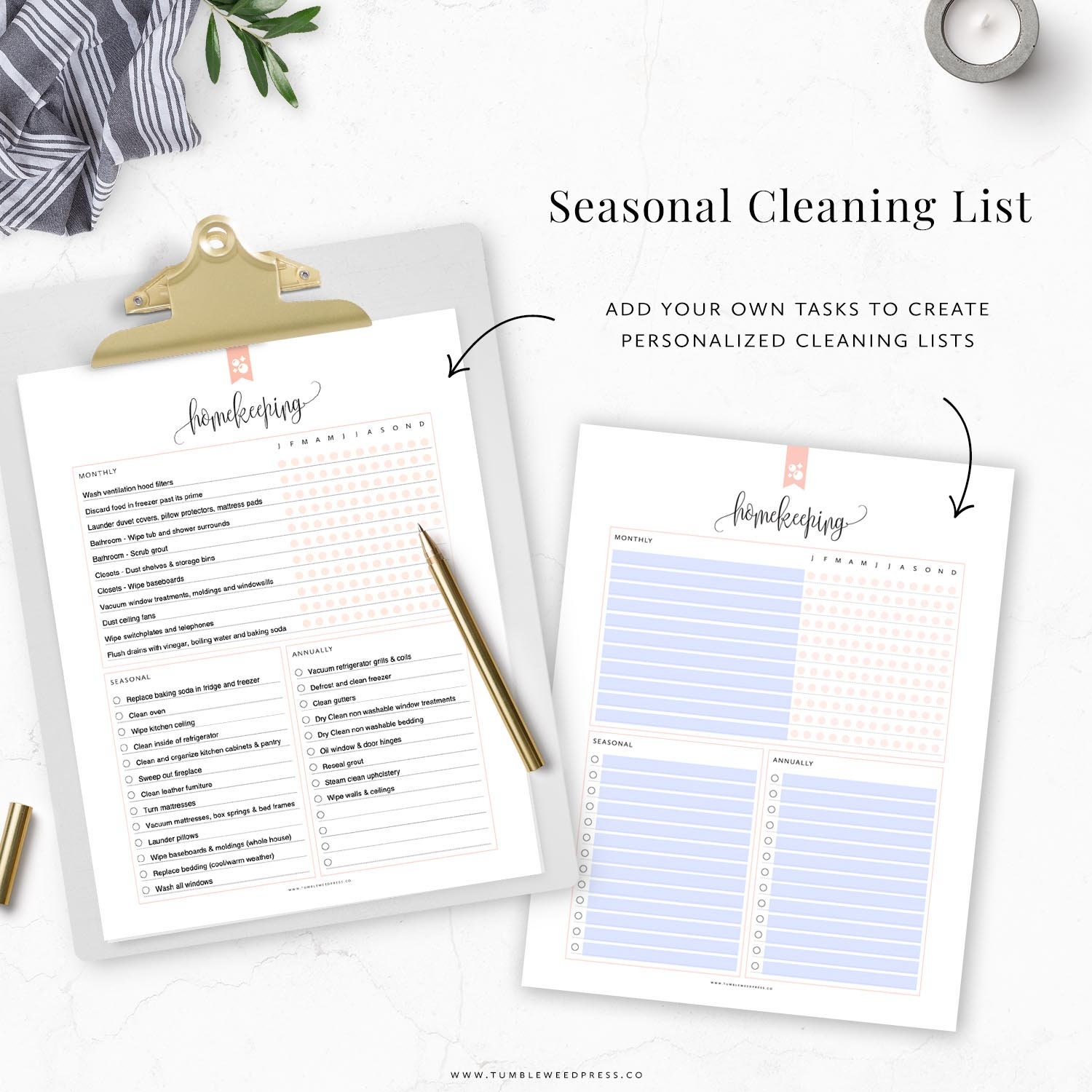 Seasonal Cleaning Checklist Printable Fillable PDF Cleaning - Etsy