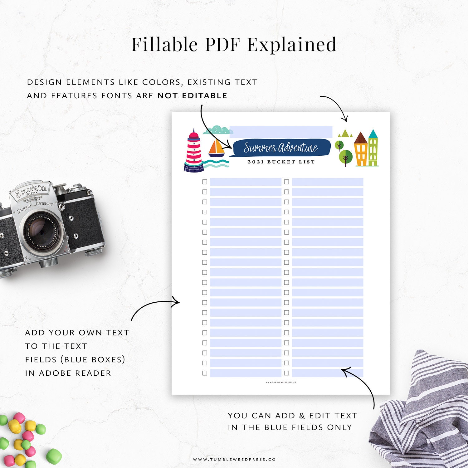 Summer Bucket List Printable, Family Bucket List Printable, Kids ...