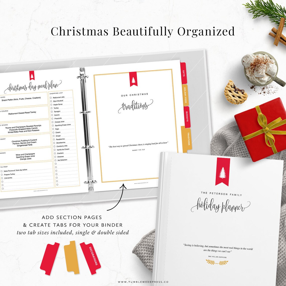 Christmas Planner Printable Binder Kit, Holiday Planner Printable ...