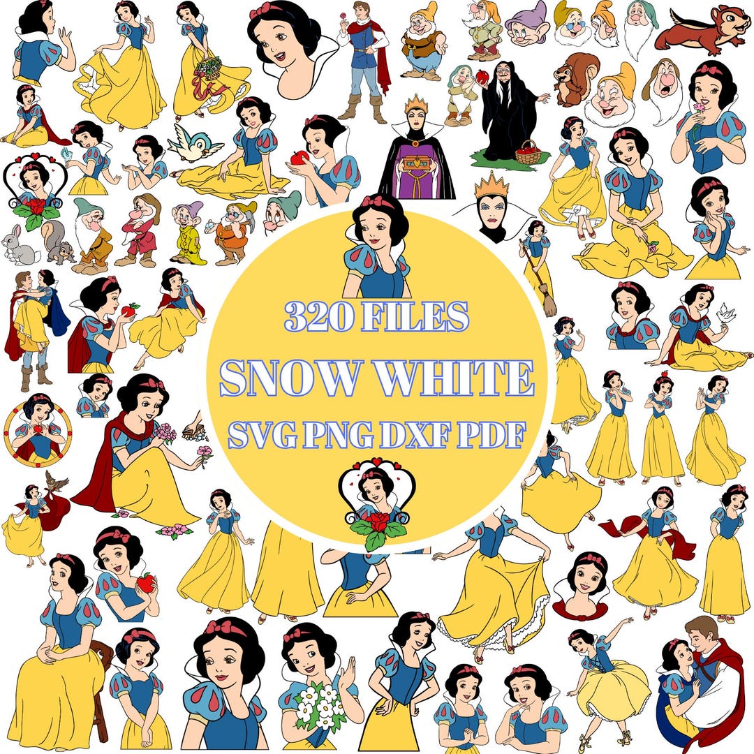 Snow White Clipart, Disney SVG Bundle (digital Download) - Etsy