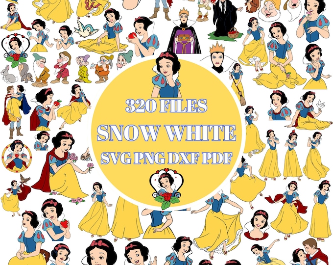 Snow White SVG Bundle: Cricut & Silhouette Designs (digital Download ...