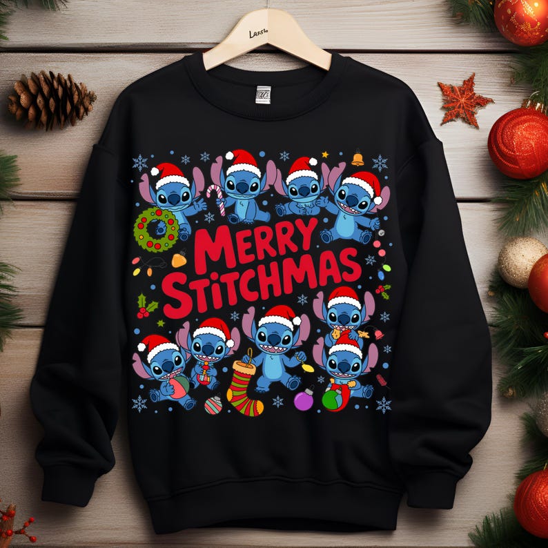 Christmas Stitch PNG Bundle, Merry Stitchmas PNG, Cute Christmas ...