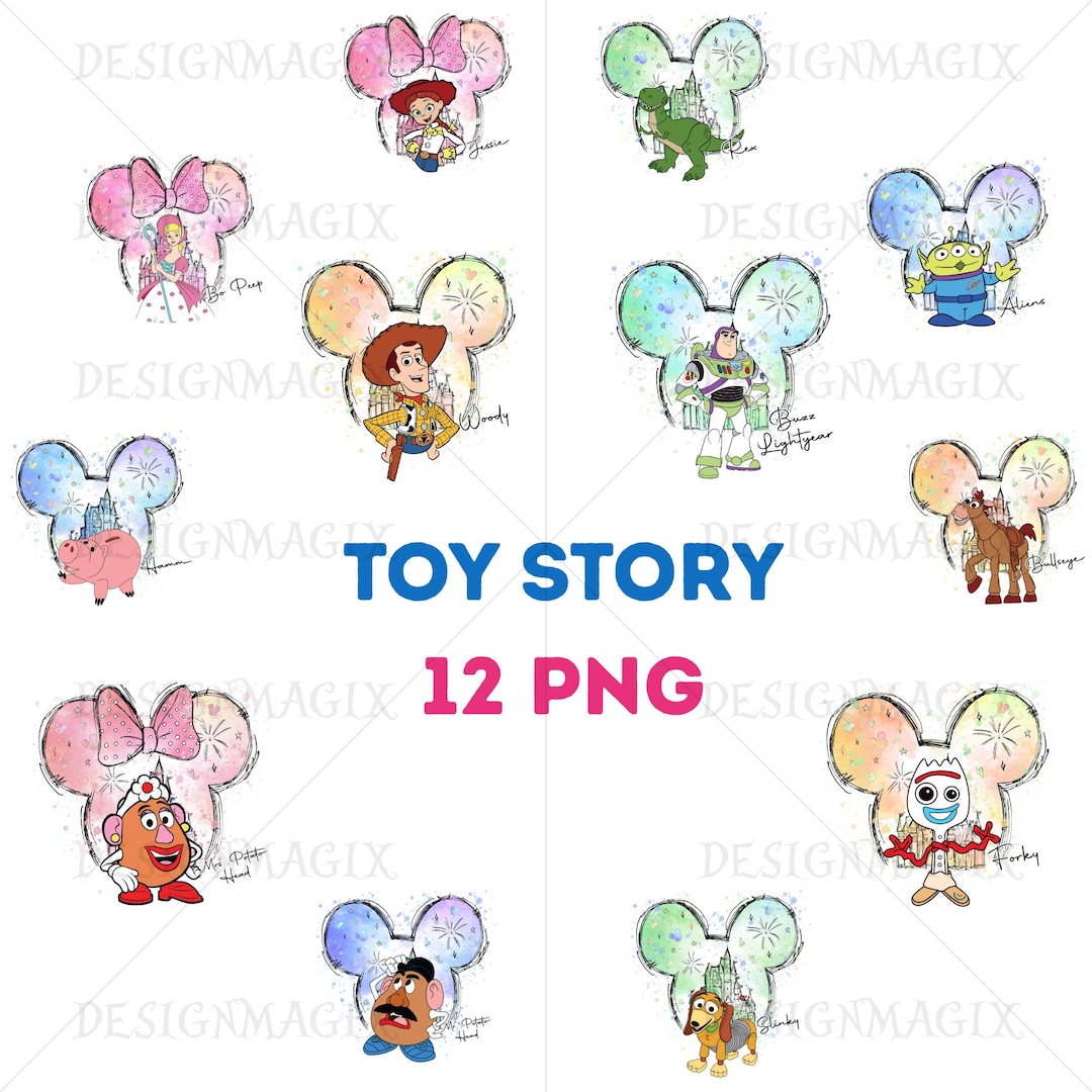 Toy Story Watercolor | Woody Toy Story Png Bundle, Buzz Lightyear ...
