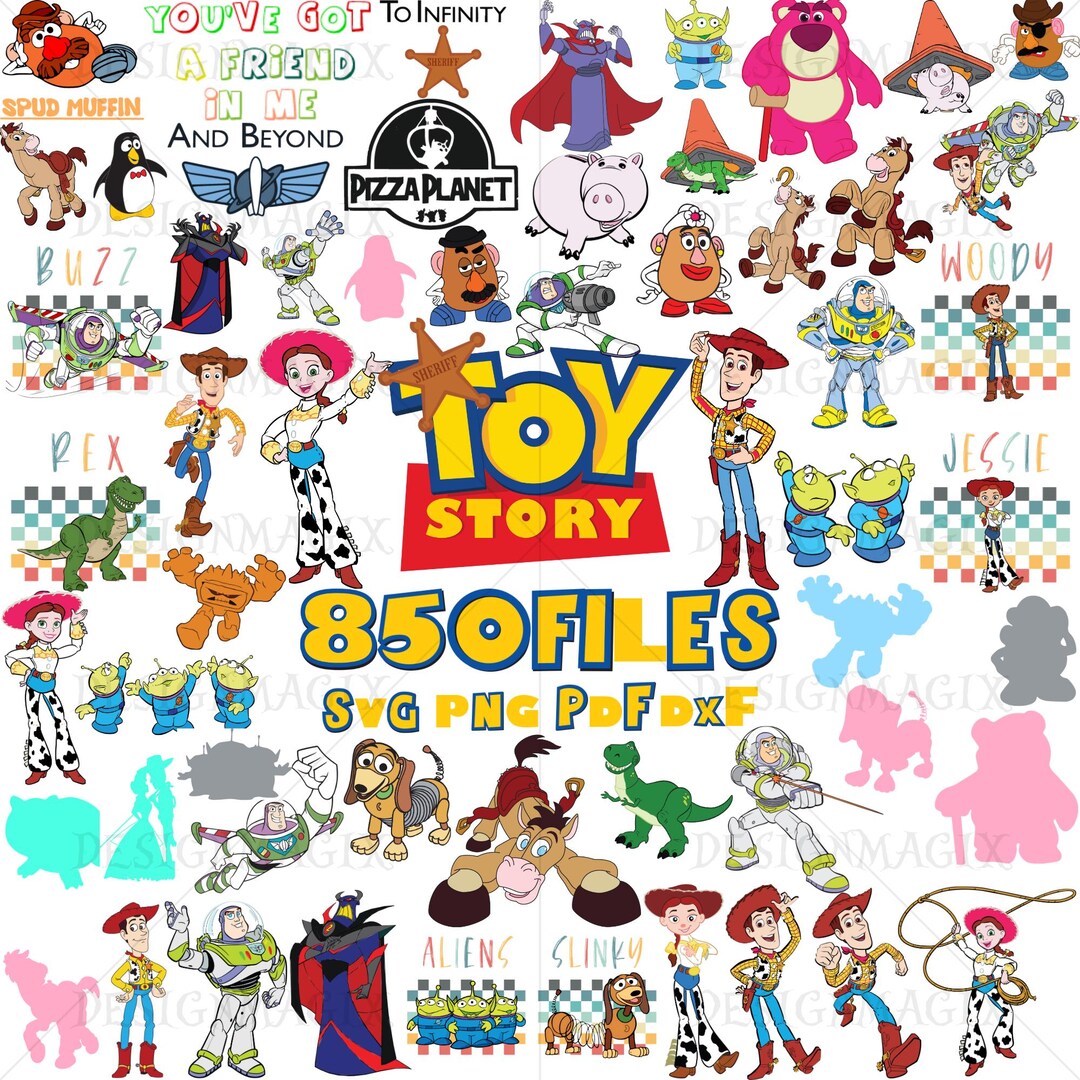 Toy Story Clipart SVG Bundle, Alphabet | Disney Toy Story Svg Cut Files ...