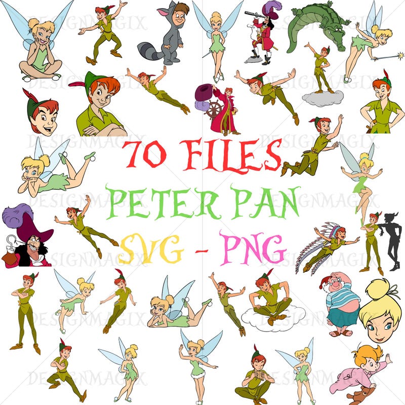 Peter Pan Clipart - Etsy