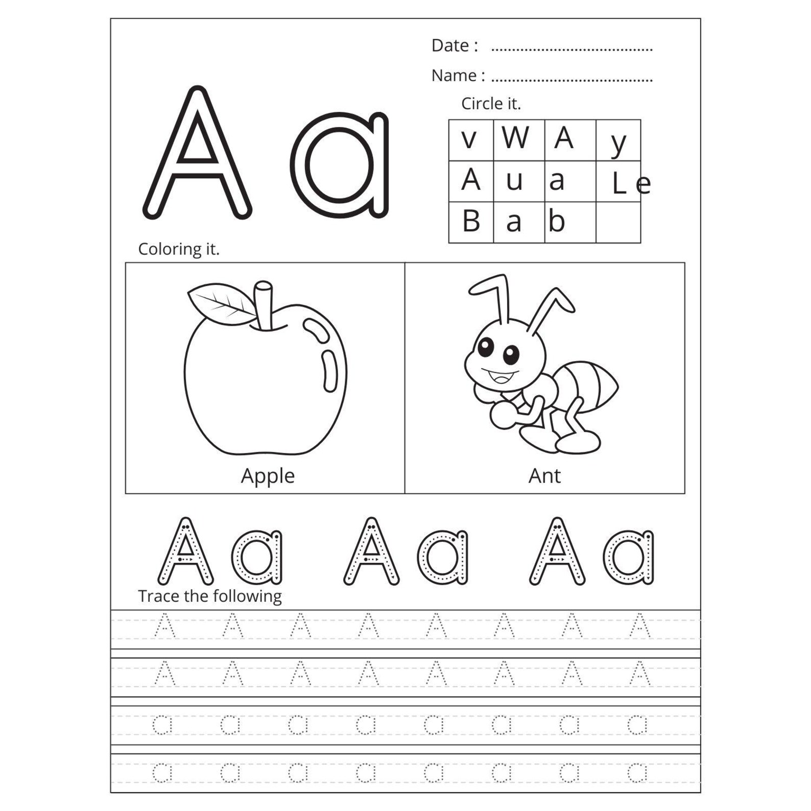 Alphabet Tracing Letters 26 Pages PDF - Etsy