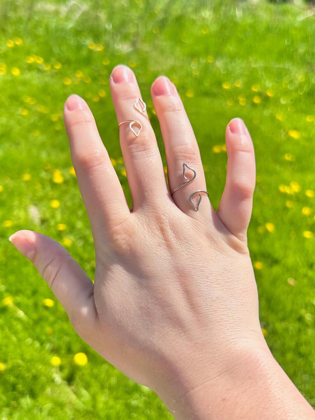 Abigail Vine Ring | Adjustable Wrap-around Leaf Ring | Gold and Silver ...