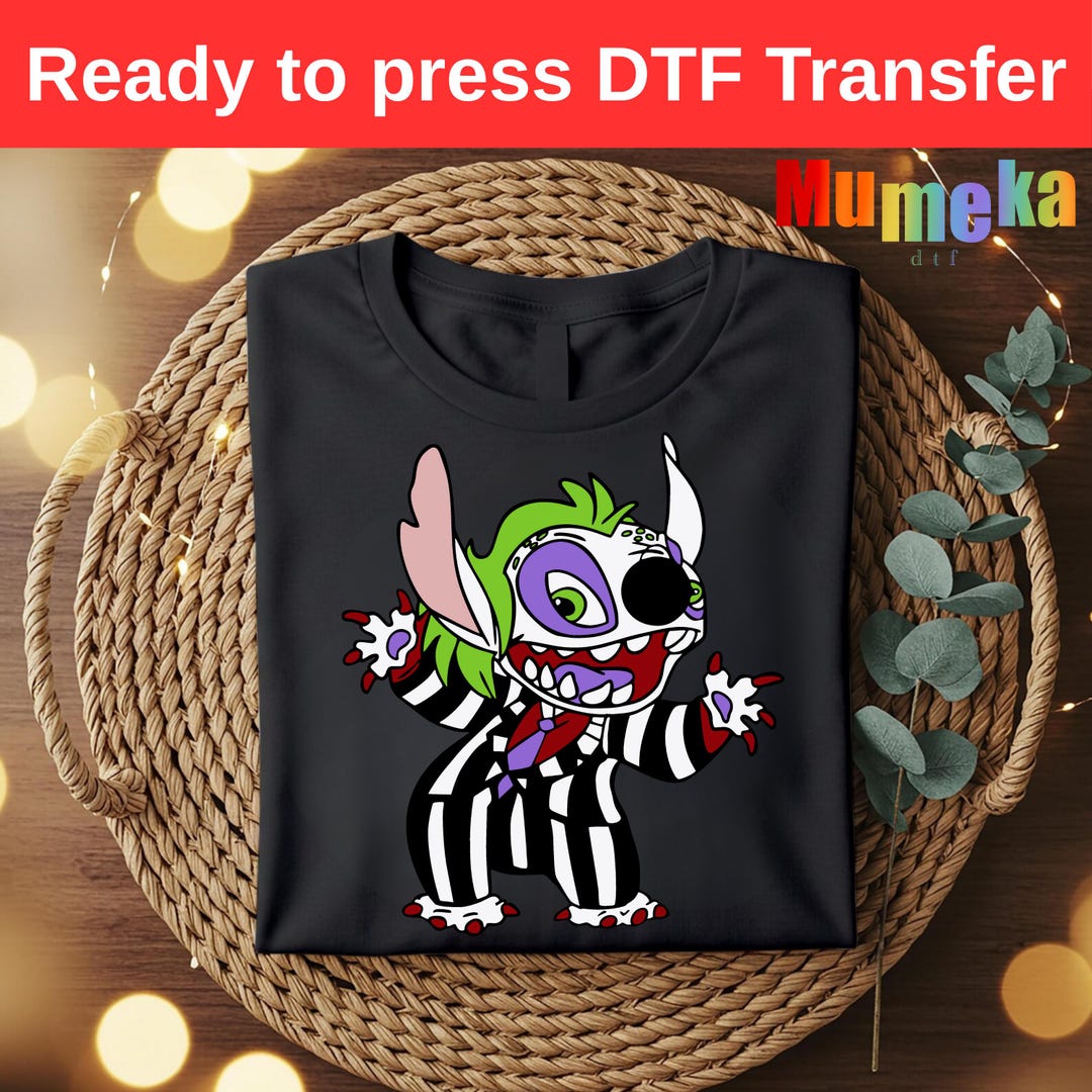 Stitch DTF Transfer | Cute Alien Iron on for Shirts | Disney Inspired ...
