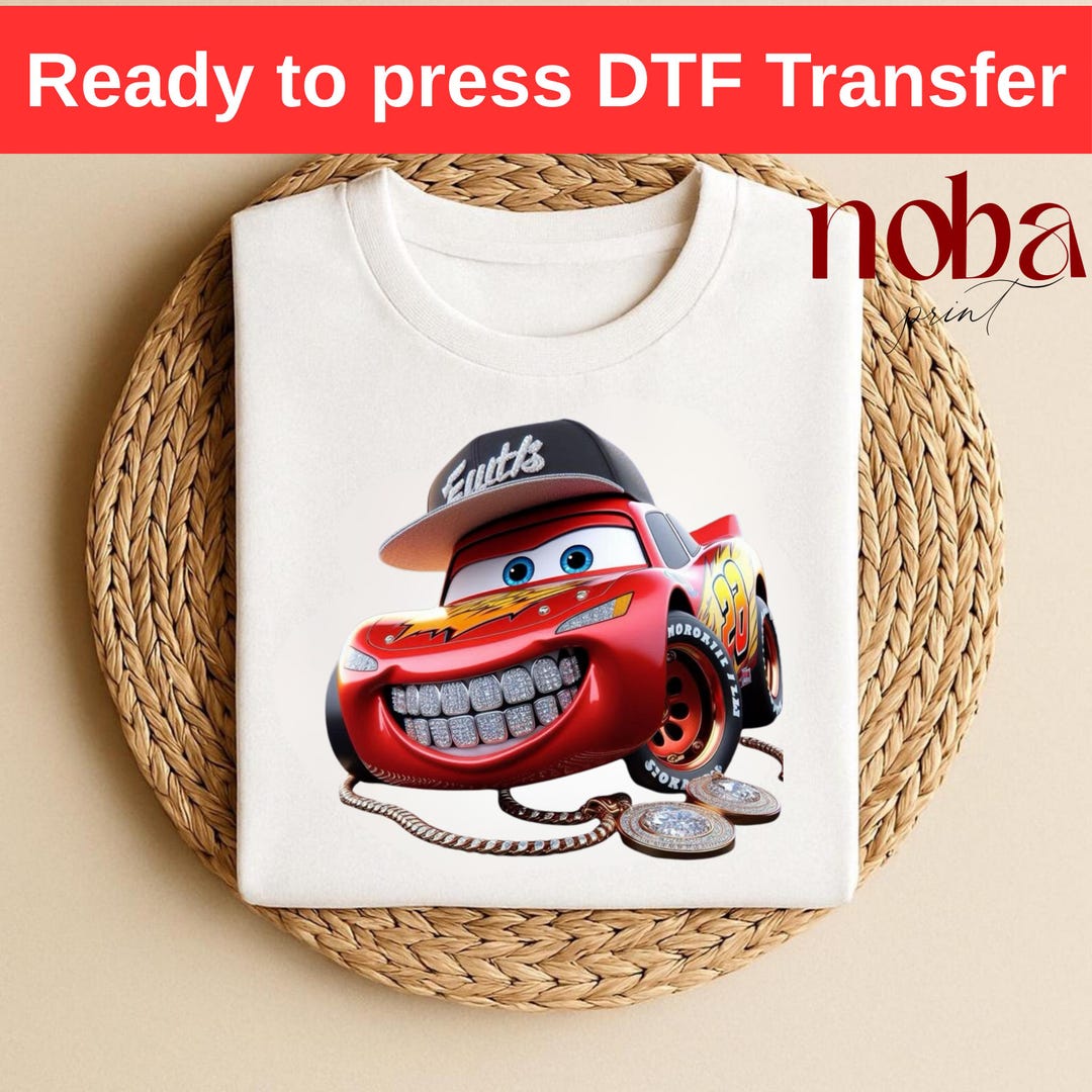 Lightning Mcqueen DTF Transfer, Disney Cars Characters Ready to Press ...