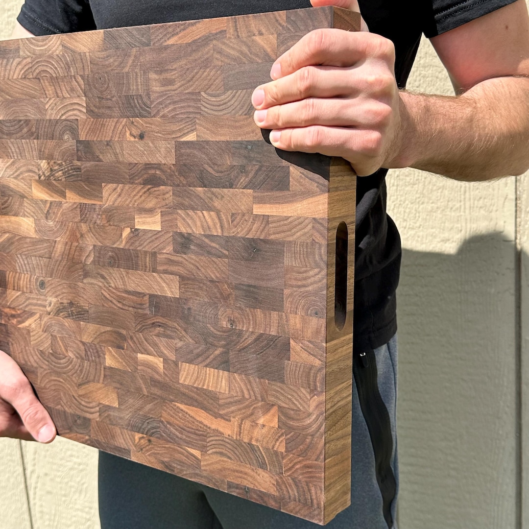 Large End Grain Black Walnut Cutting Board 18’x16’ Handmade Butcher ...