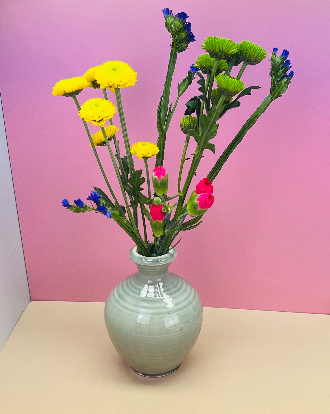 Small Gray Bud Vase, Gray Porcelain Flower Vase - Etsy