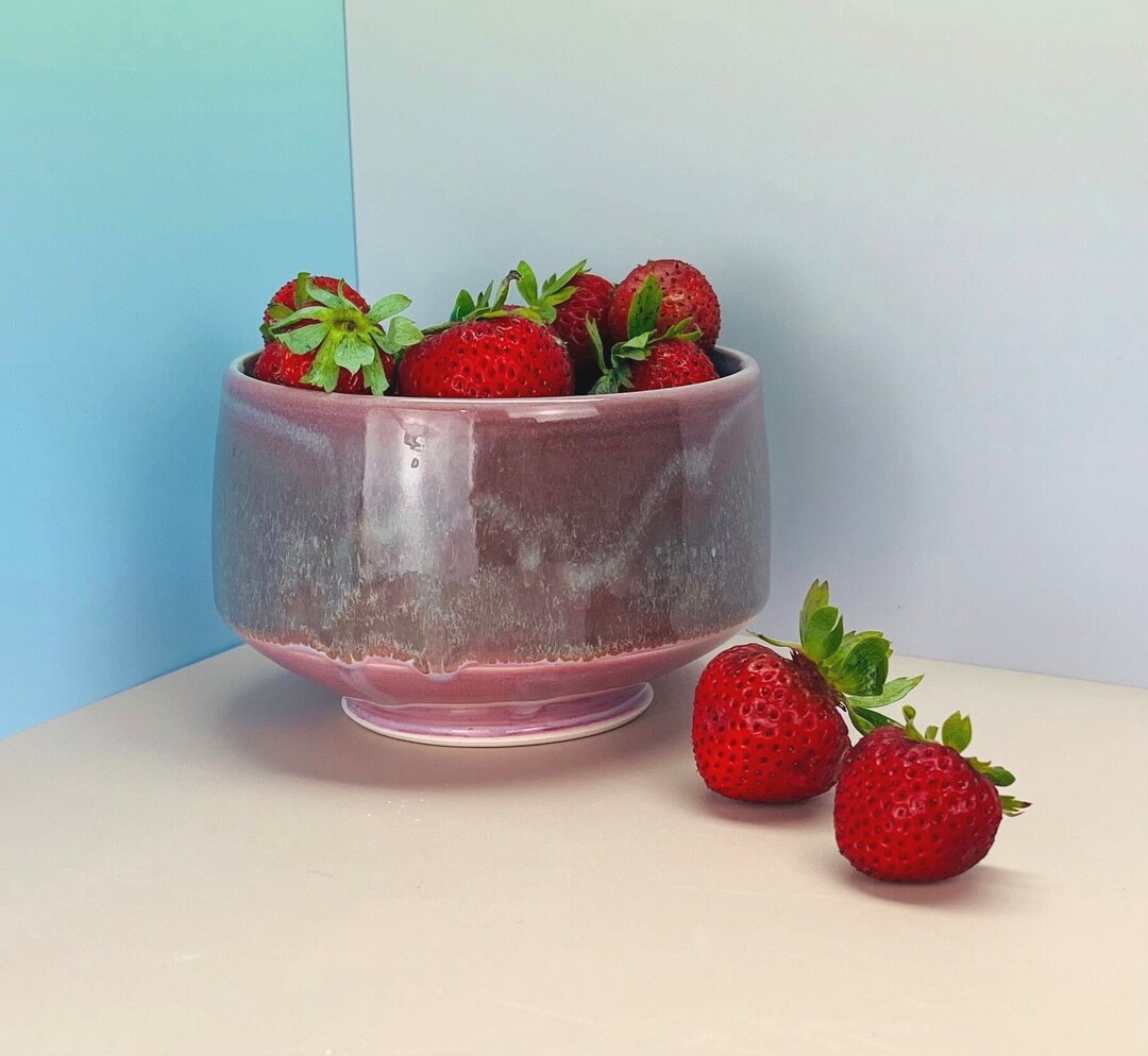 Small Frosted Pink Porcelain Bowl, Ceramic Bowl, Cereal Bowl, Soup Bowl ...