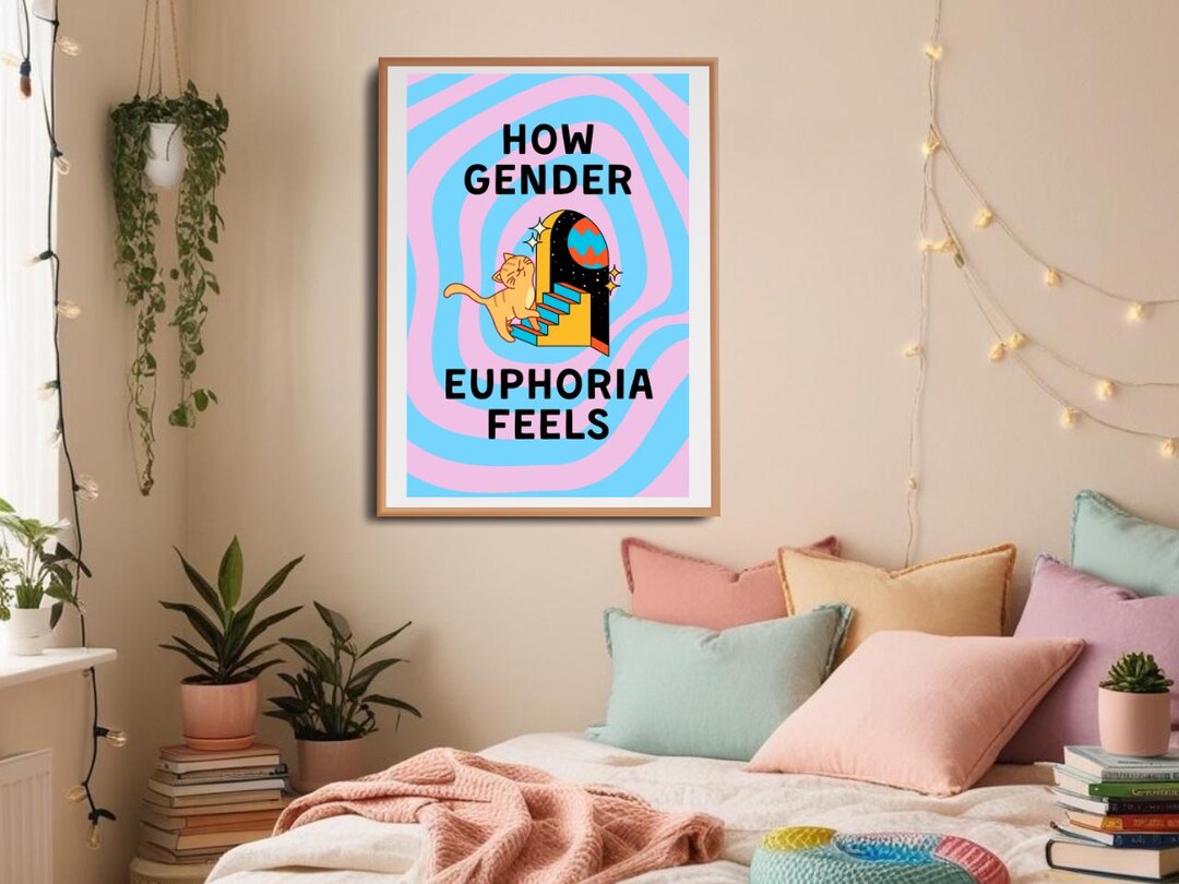 Printable Trans Pride Wall Art – How Gender Euphoria Feels | Cosmic Cat ...
