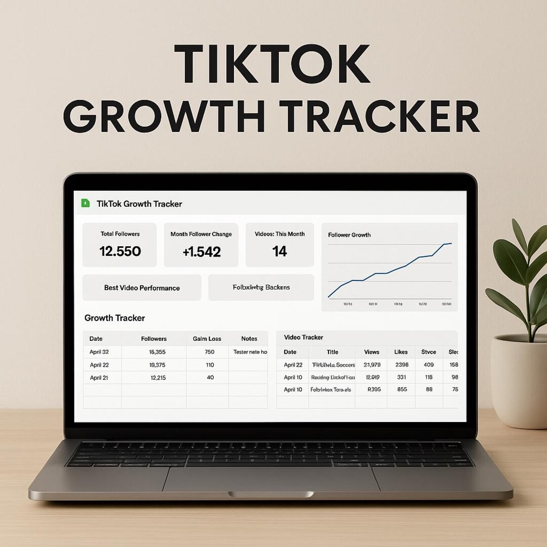 Tiktok Growth Google Sheets Tracker - Etsy